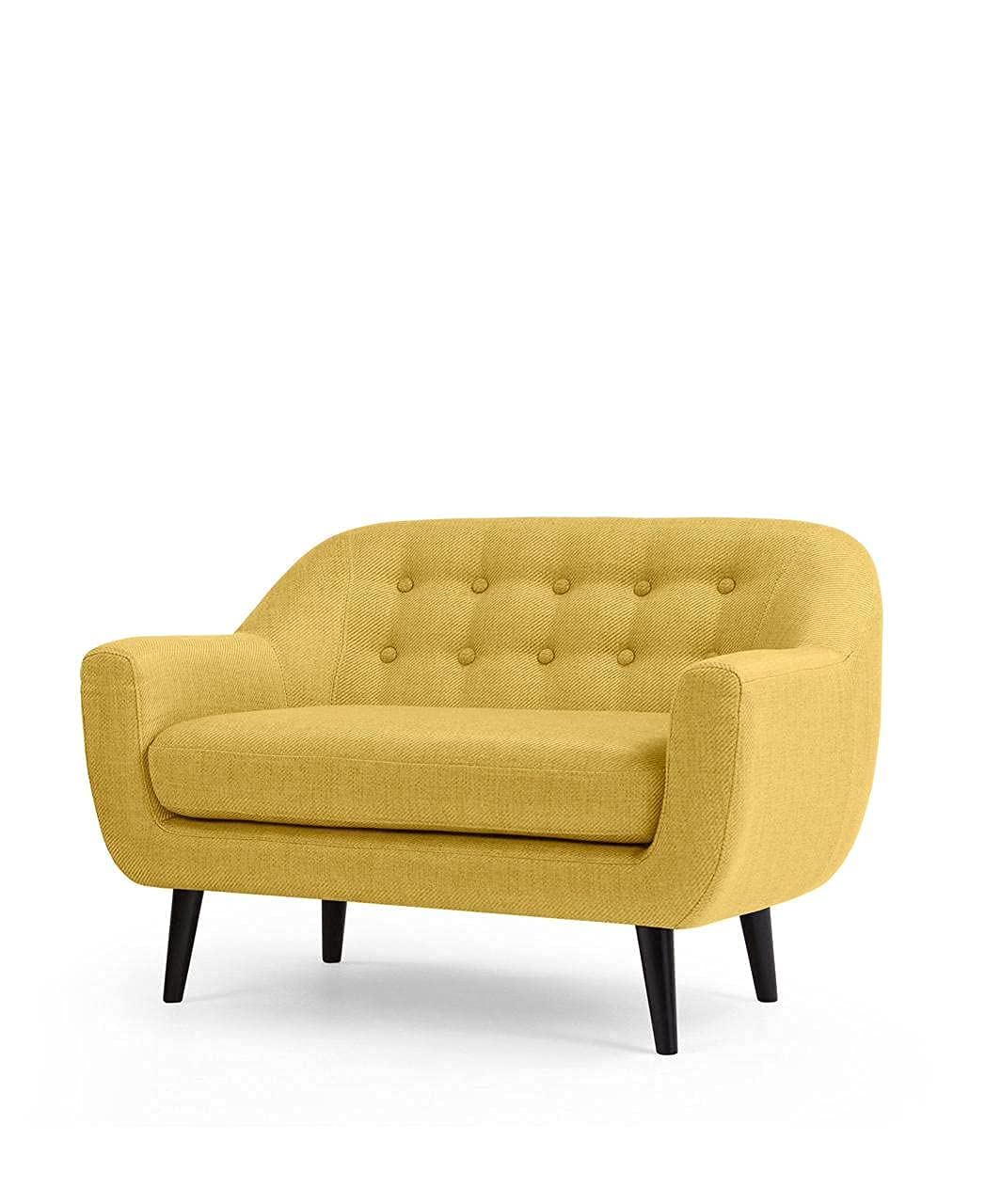 Buy ANA craft Solid Wood Button Tuffted 1 Seater Chesterfield Sofa Set ...