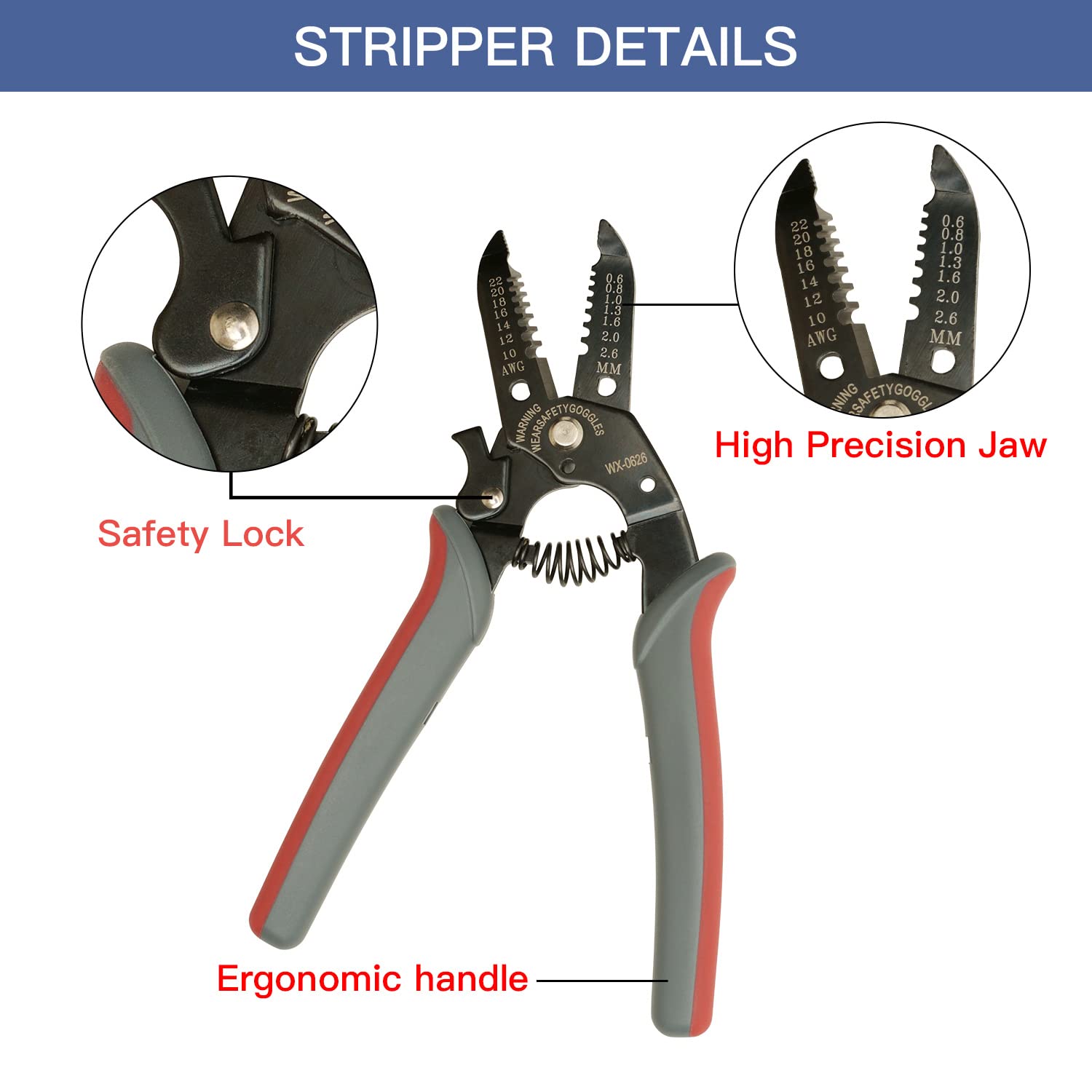 NODTECK MC4 Tool Set, Solar PV Panel Crimper Stripper and 5 Connectors ...