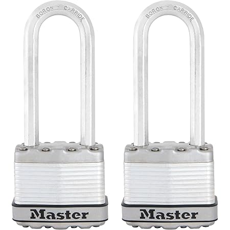 Master Lock M1XTLJ Magnum Heavy Duty Padlock with Key, 2 Pack Keyed ...