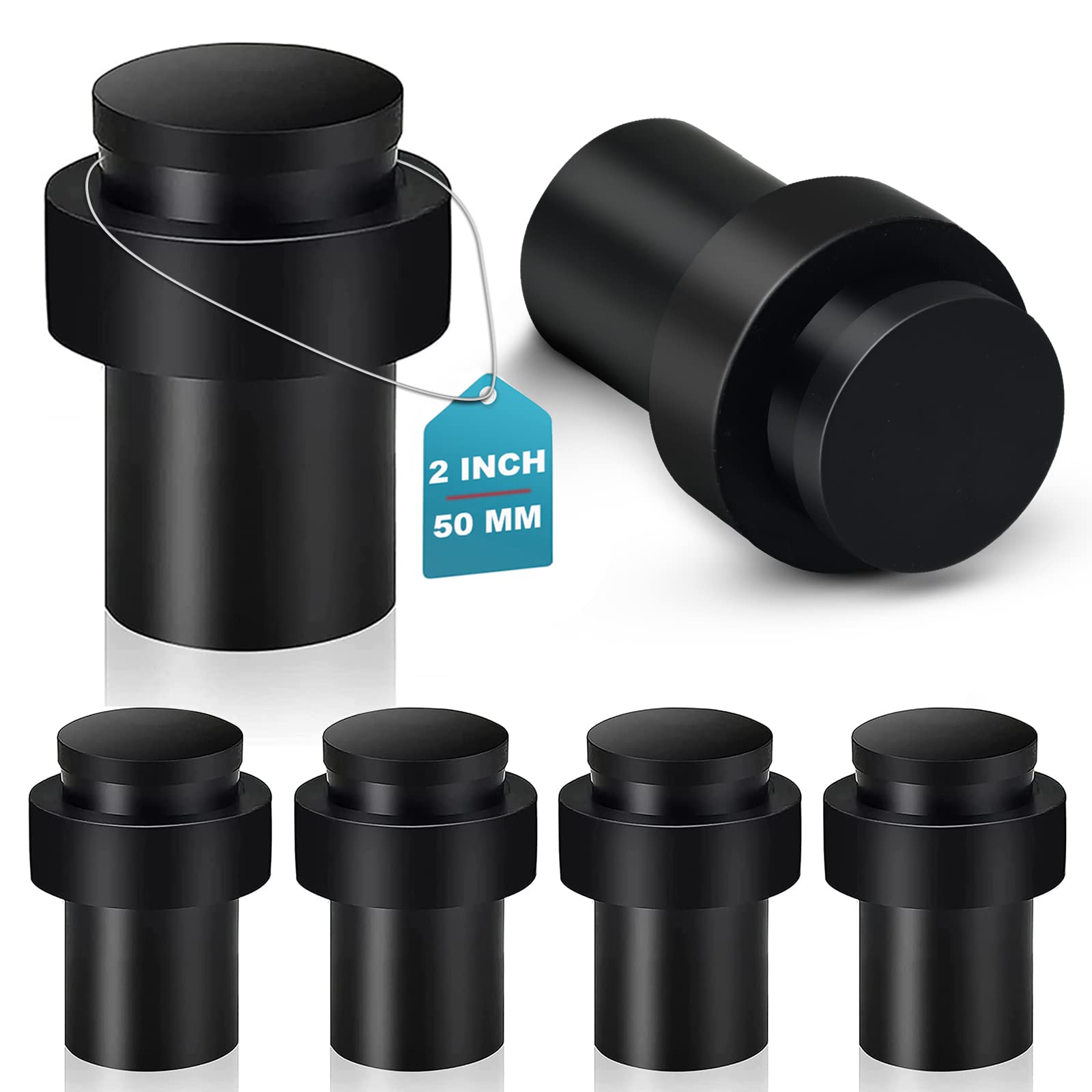 Snapklik.com : KOLAKO Door Stopper, Cylindrical Floor Door Stop, 2 Inch ...