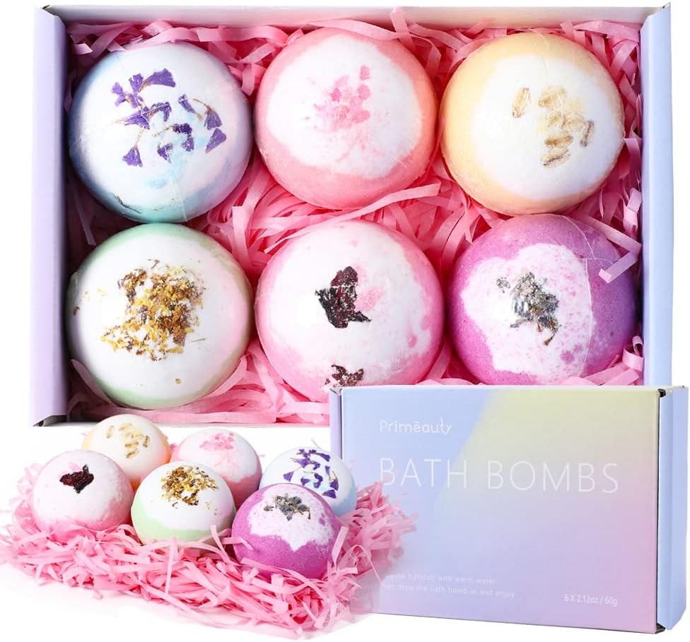 Amazon.com: Nature's Beauty Lavender Chamomile Sleep Bath Bomb Gift Set ...