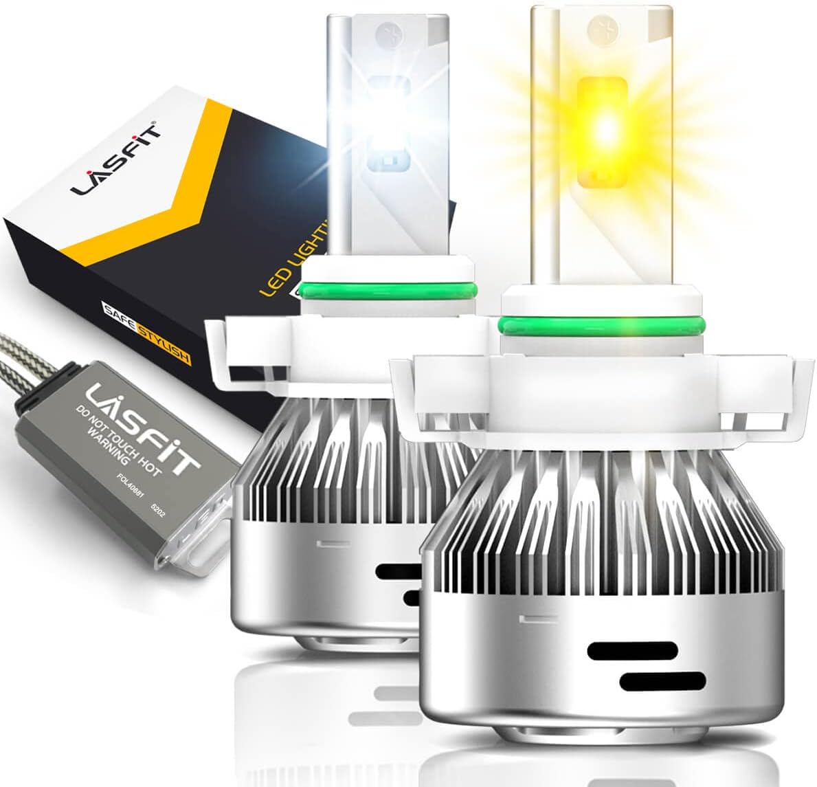 Amazon.com: LASFIT 5202/9009 Switchback LED Light Bulb, 5202 LED Fog ...