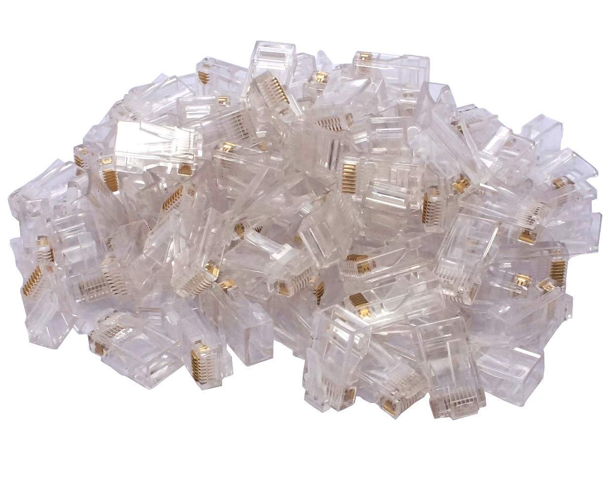 Amazon.com: UbiGear 1000 Pcs RJ45 CAT5 CAT5e 8P8C Modular Network Cable ...