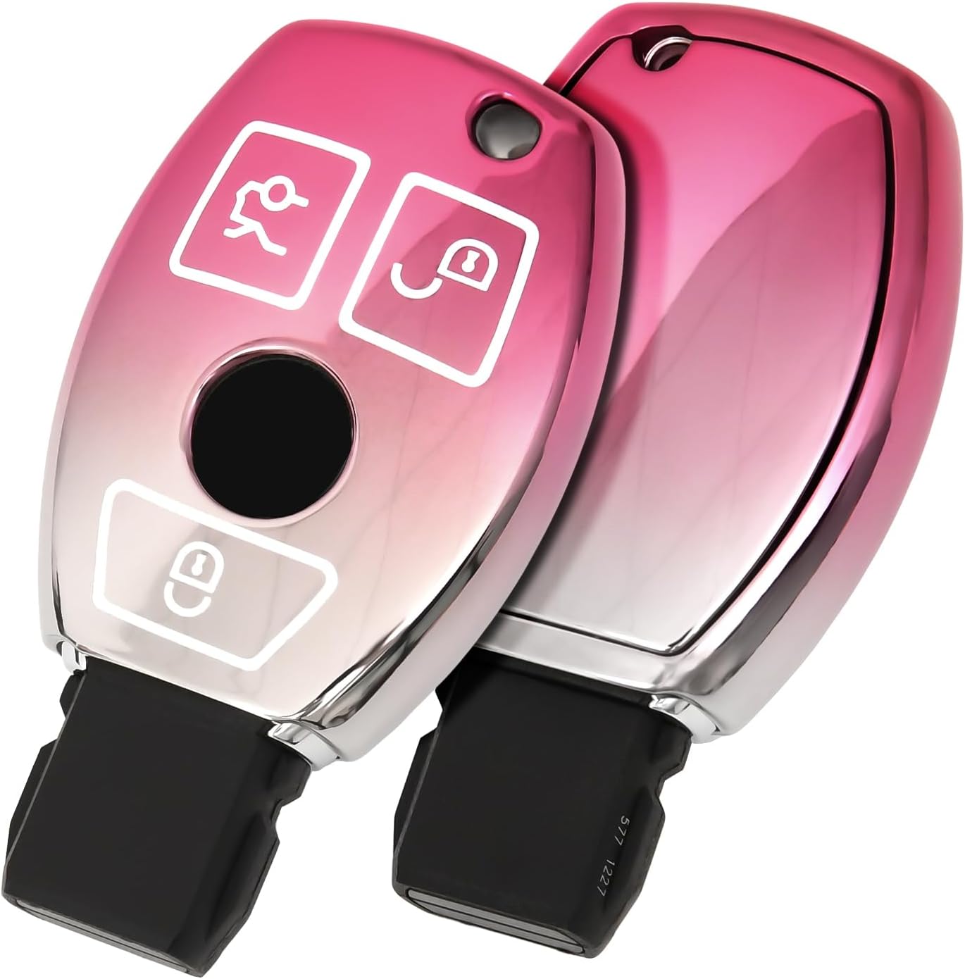 OATSBASF Coque de clé de voiture pour Mercedes Benz - En TPU gradient ...