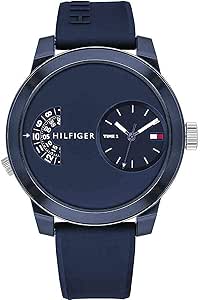 ساعة عملية كاجوال انالوج بعقارب وسوار من السيليكون من تومي هيلفيغر ...