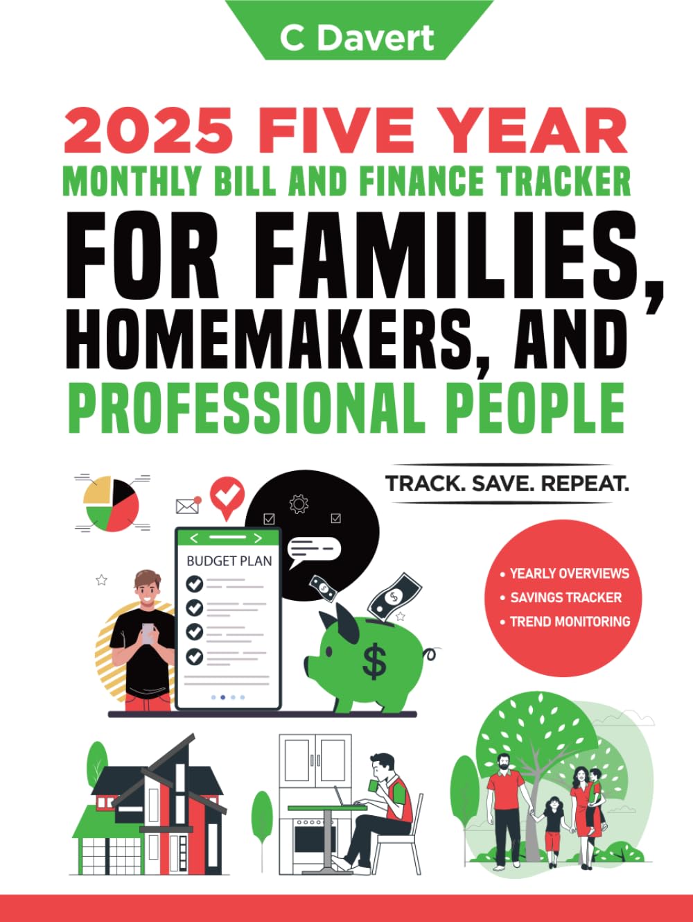 2025 Five Year Monthly Bill and Finance Tracker for Families ...