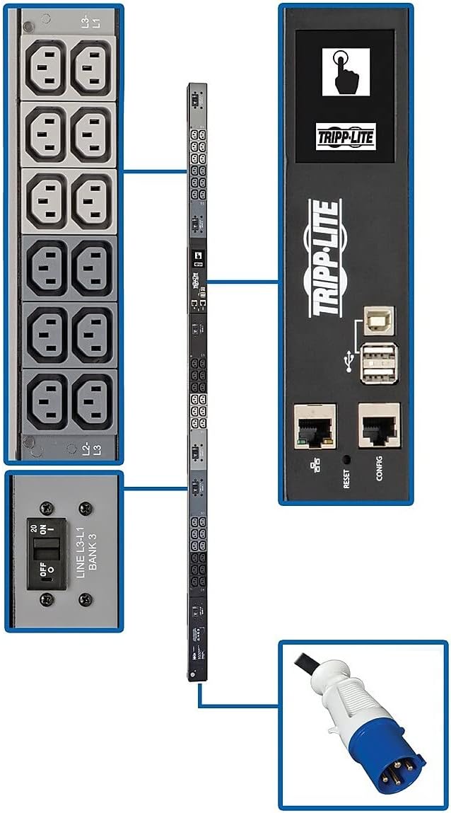 Amazon.com: Tripp Lite PDU3EVN6G60C 36-Outlet PDU - Monitored - IEC ...