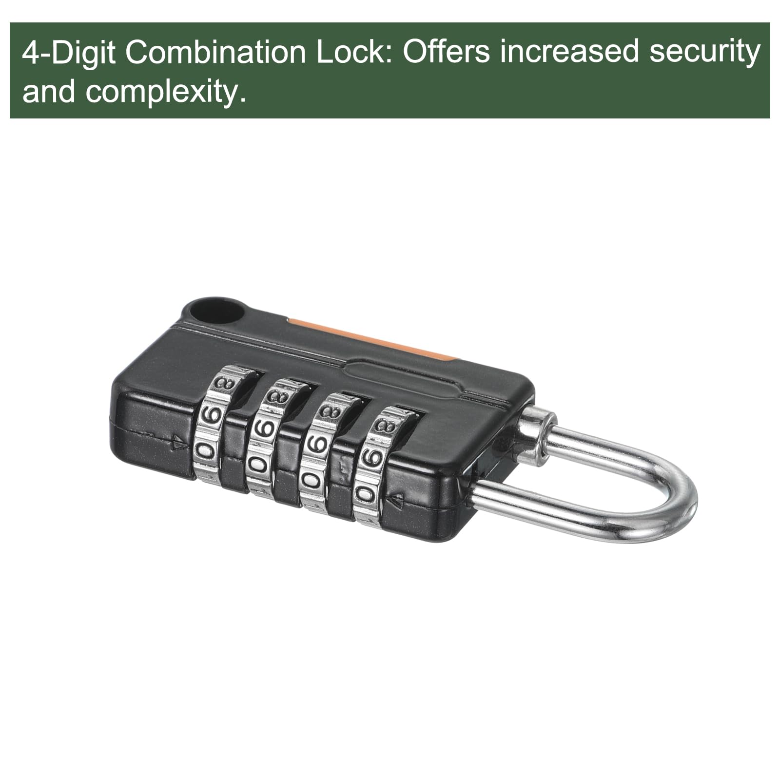 YOKIVE 1 Set 4 Digit Combination Lock with Security Cables, Outdoor ...