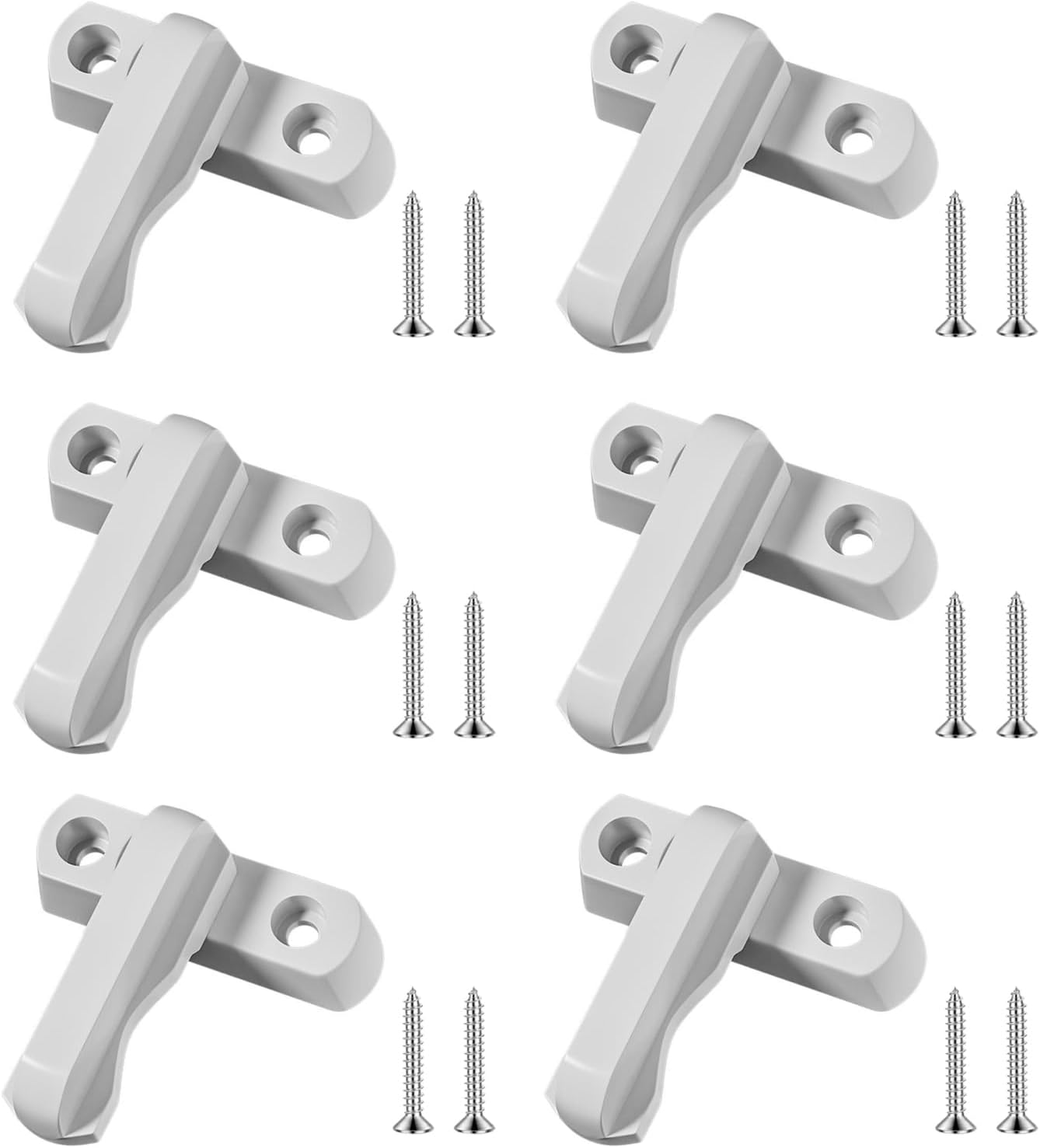 6-Pack Window Locks, Sash Window Locks for uPVC Windows and Doors T ...
