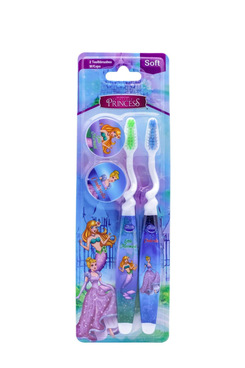 Amazon.com : 1-Pack The Toon Studio Princess 2-Count Kids Toothbrush ...