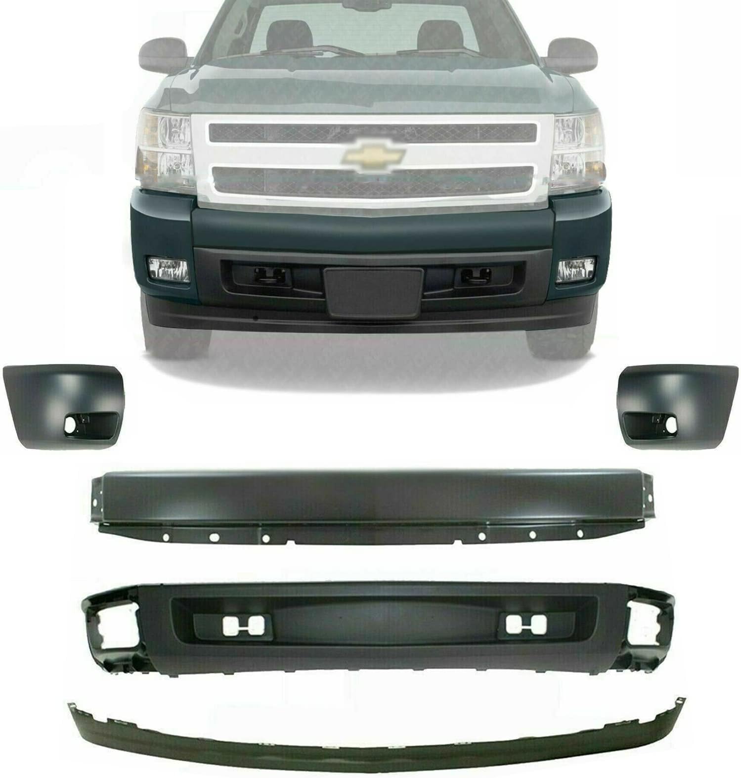 Amazon.com: US AUTO PARTS PLUS New Front Bumper Primed + Lower Valance ...