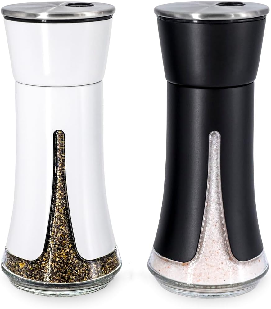 Amazon.com: Aelga Farmhouse Salt and Pepper Shakers - Salt Shaker with ...