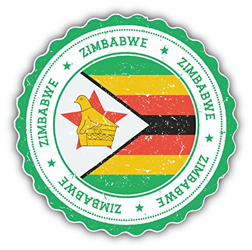 Amazon.com - Zimbabwe Grunge World Flag Stamp Car Bumper Sticker Decal