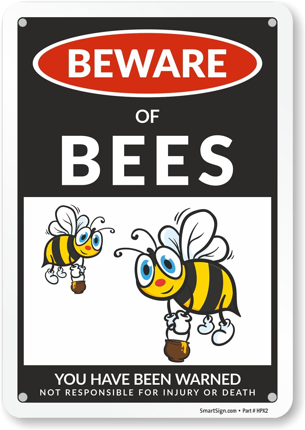 Amazon.com: Vincenicy Aluminum Tin Sign - No Trespassing Honeybees at ...