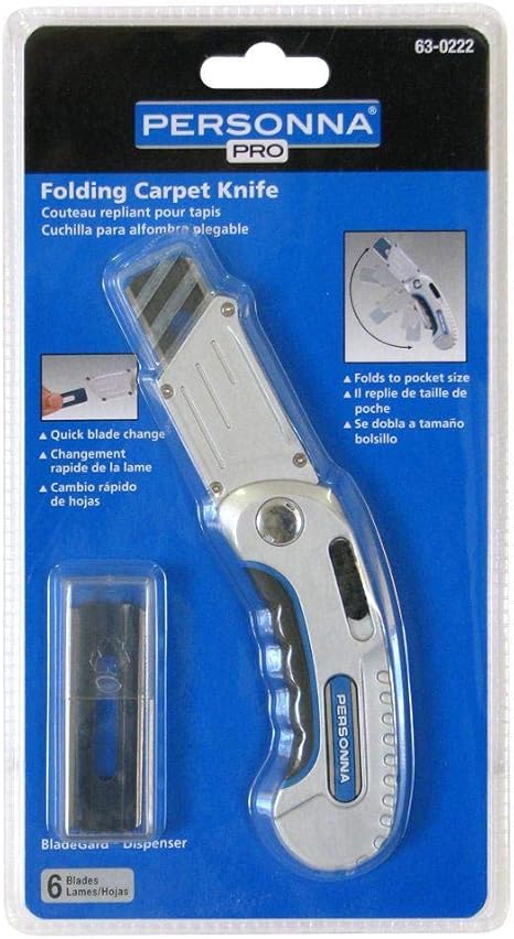 Fold Carpet Knife W/6 Blds,5 Cd/Ct-4 Ct/Cs - Carpet Knives - Amazon.com