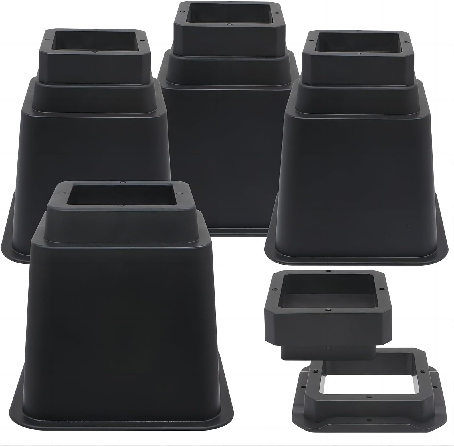 Amazon.com: MYMULIKE Adjustable Bed Furniture Risers - Elevation in ...