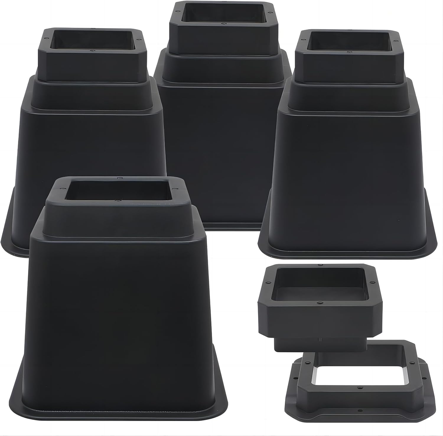 Amazon.com: MYMULIKE Adjustable Bed Furniture Risers - Elevation in ...