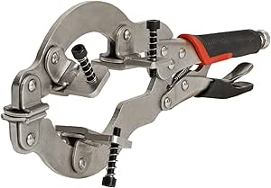 Locking C-Clamp,Pipe and Tube Clamp With 3 Pads,2 to 4 in,Steel Pipe ...