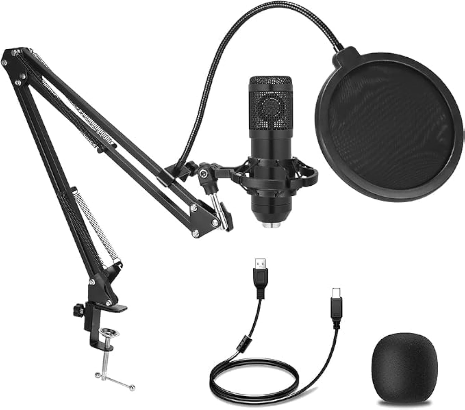 Amazon.com: USB Condenser Microphone,Computer PC Microphone Kit with ...
