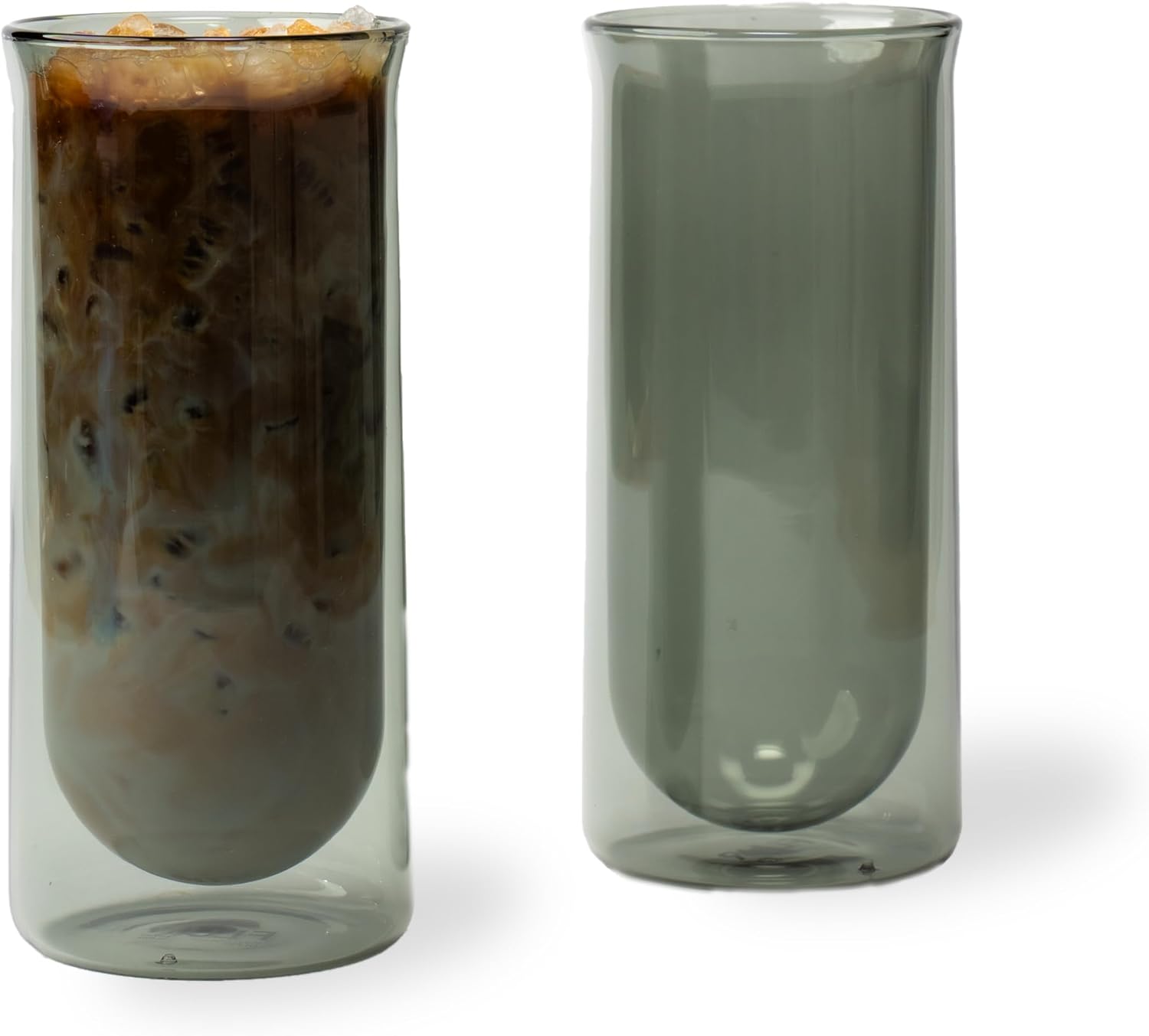 Amazon.com | FLUR Iced Coffee Glass (Set of 2): For Iced Coffee and ...
