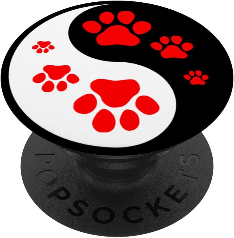 Amazon.com: Paw Print Dog Paw Cute Dog Love Design Red White Black ...