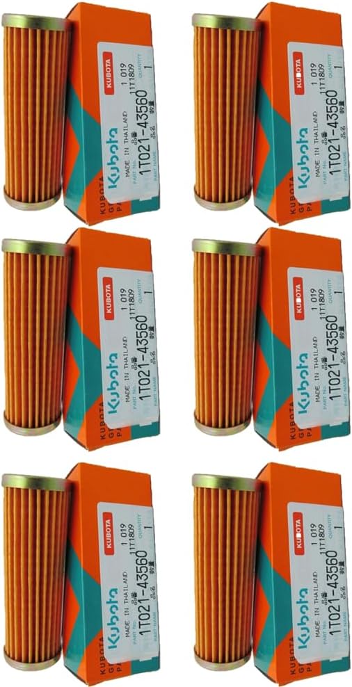 Amazon.com: Genuine OEM Kubota 6 Pack of 1T021-43560 Fuel Filters ...