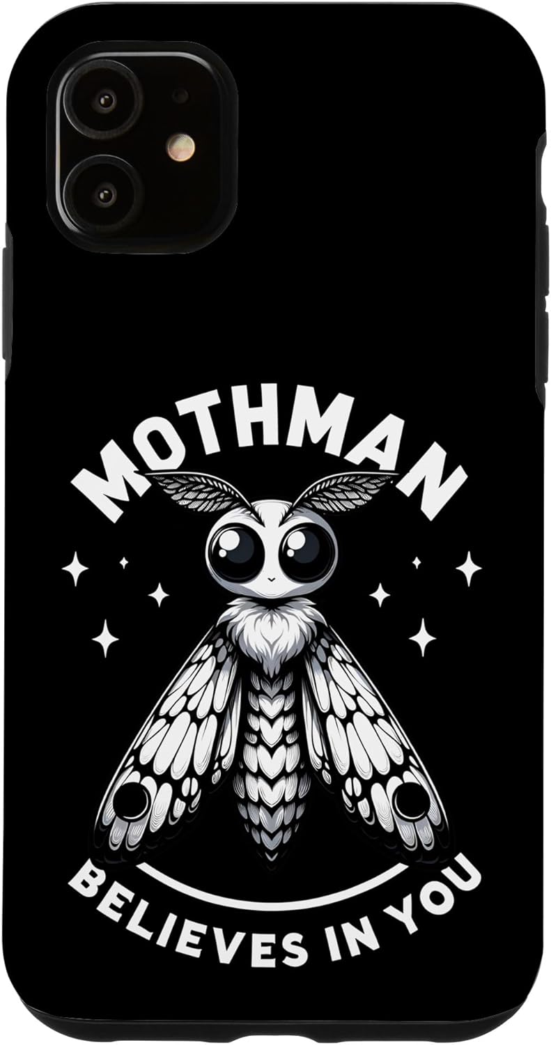 Amazon.com: iPhone 11 Mothman Believes In You Kawaii Goth Cryptids ...