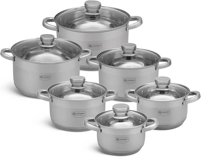 Amazon.de: EDENBERG 12-teilig Induktion Kochtopfset Edelstahl Für Induktion