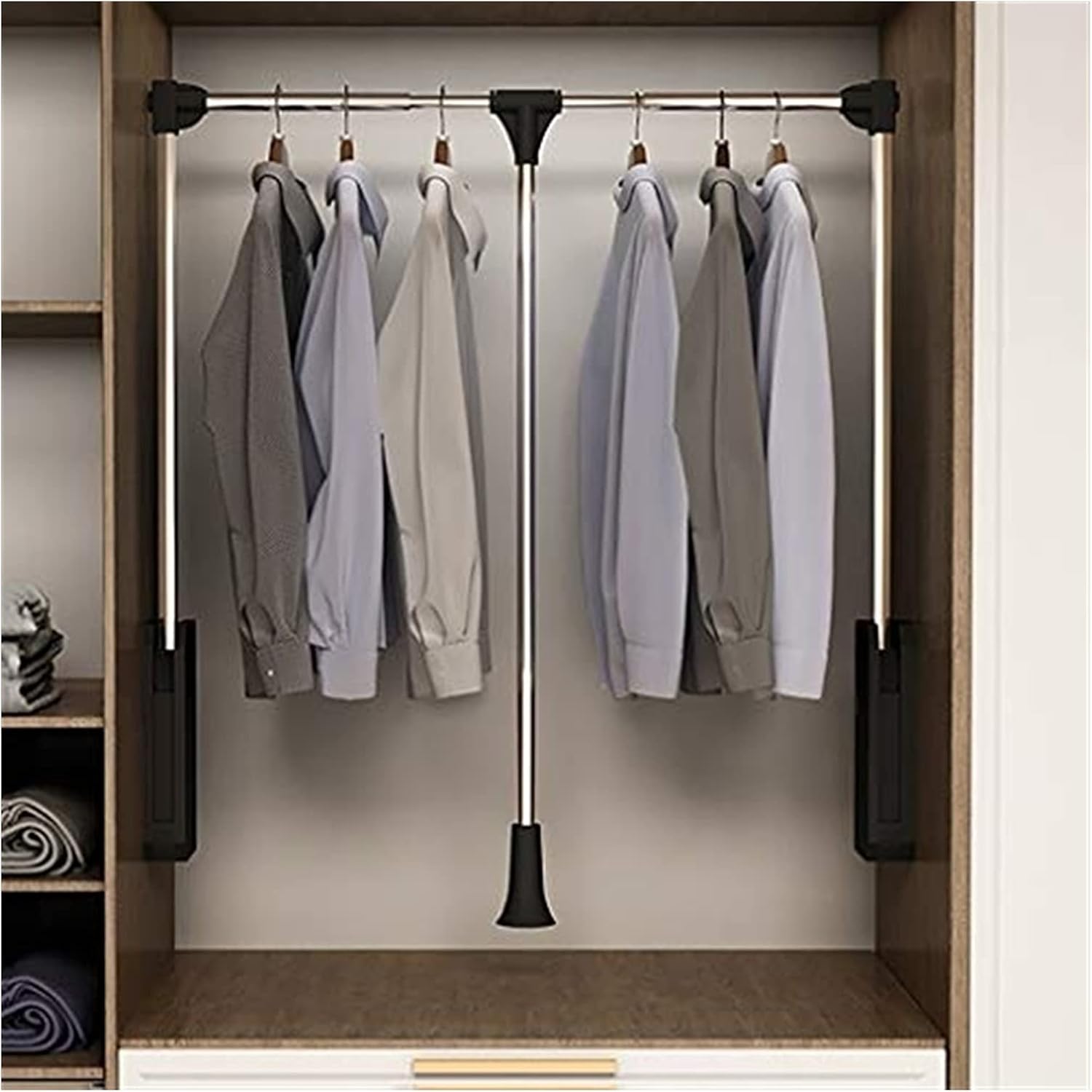 Amazon.com: BABYCE Home Closet Rods for Hanging Clothes Drop-Down ...
