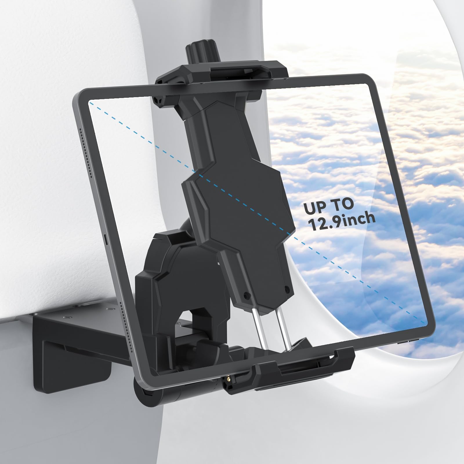KDD Airplane Tablet Holder Mount, Adjustable Travel Essentials iPad ...