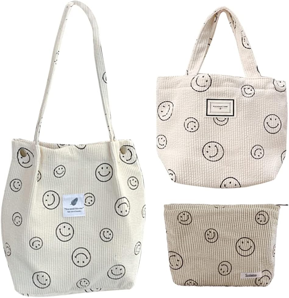 Amazon.com: Cessfle Cosmetic Bags for Women, Smiley Face Small Makeup ...