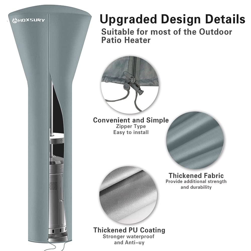 Snapklik.com : Patio Heater Cover Outdoor Waterproof 89 IN 420D Heavy ...