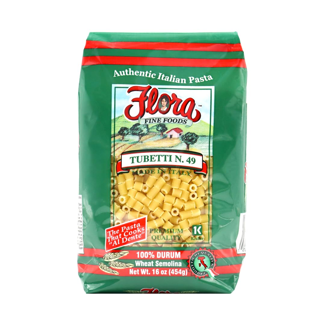 Amazon.com : Tubetti Short Pasta #49 (5 Packs of 1 lb) - Flora Foods ...