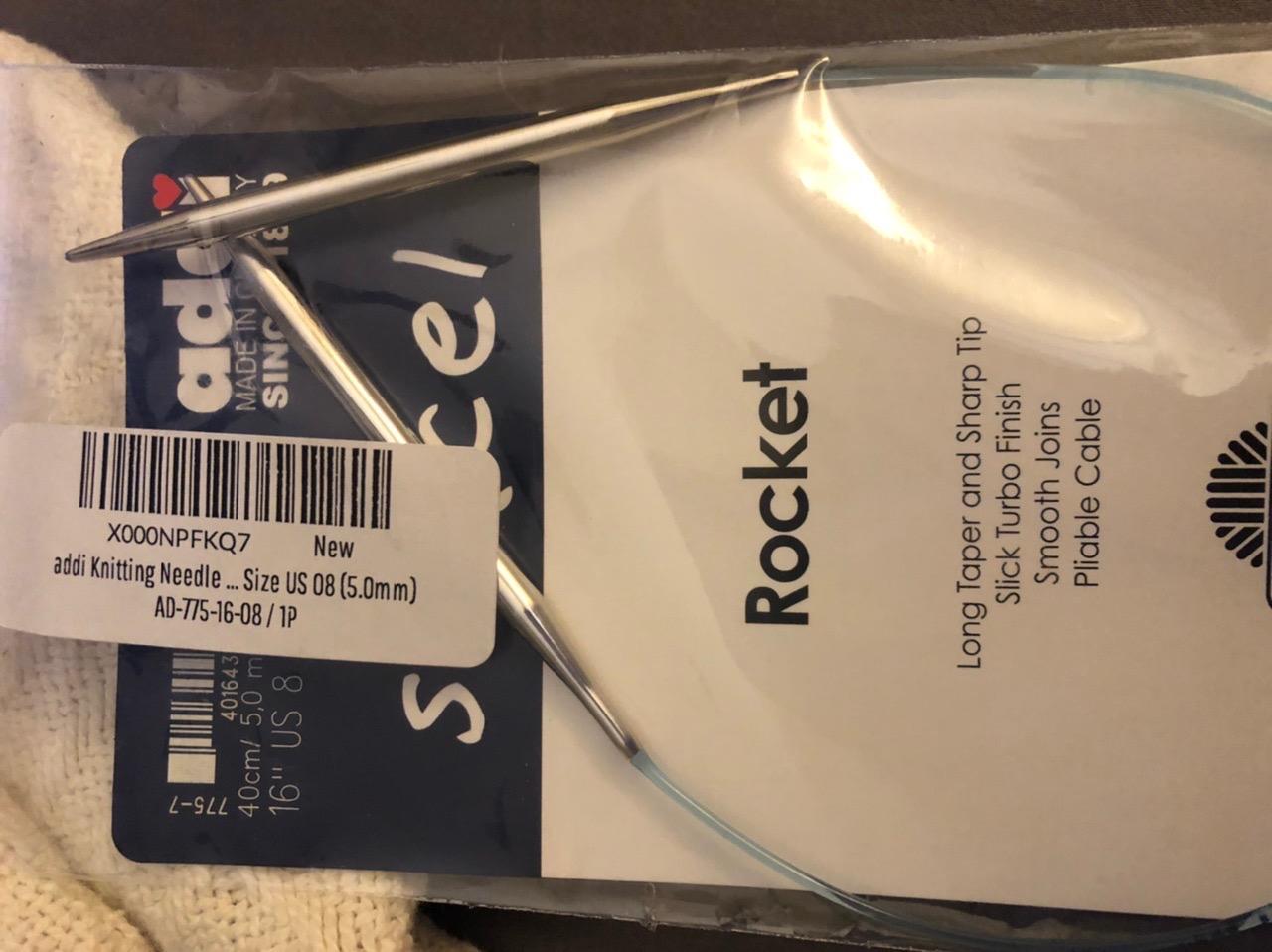 Amazon.com: addi Circular Turbo Rocket Lace Skacel Blue Cord 16 inch ...