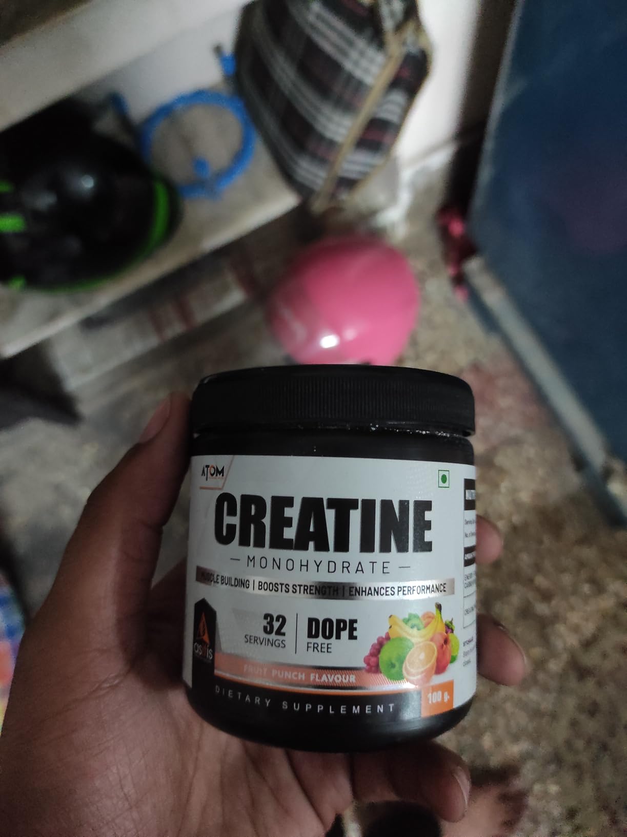 Asitis Nutrition As-It-Is Atom Creatine Monohydrate 250G, Fruit Punch ...