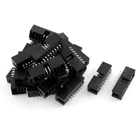 Amazon.com: uxcell 25 Pcs 16-Pin Double Row Straight Shrouded Box ...