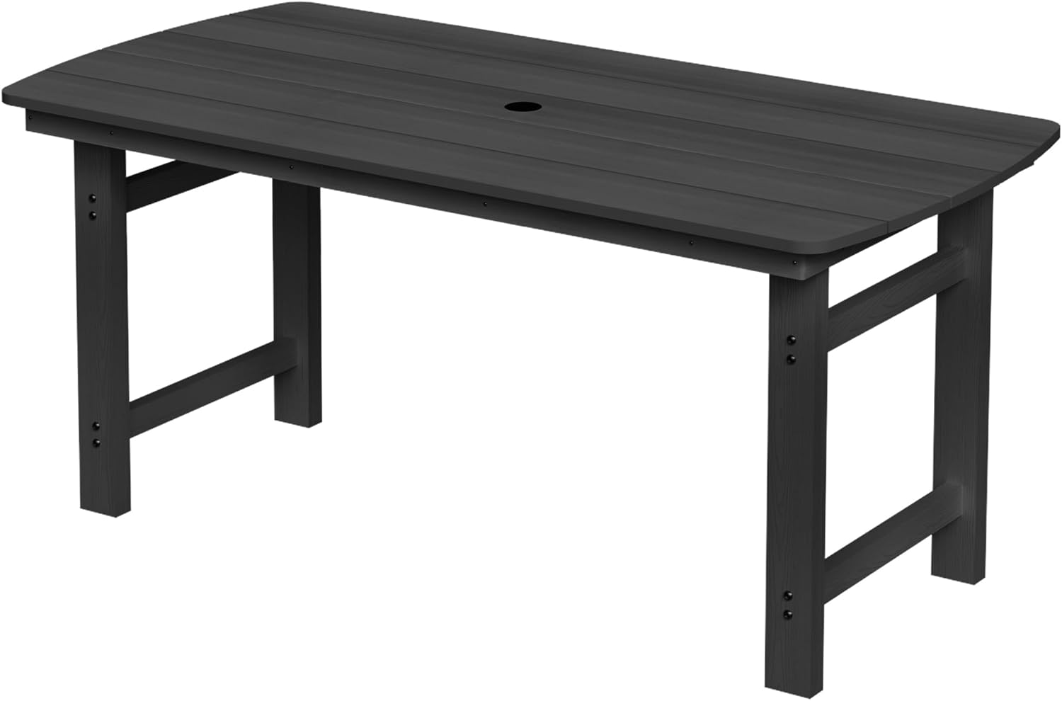 Amazon.com: Outdoor Rectangle Dining Table, Heavy-Duty HDPE Table for 6 ...