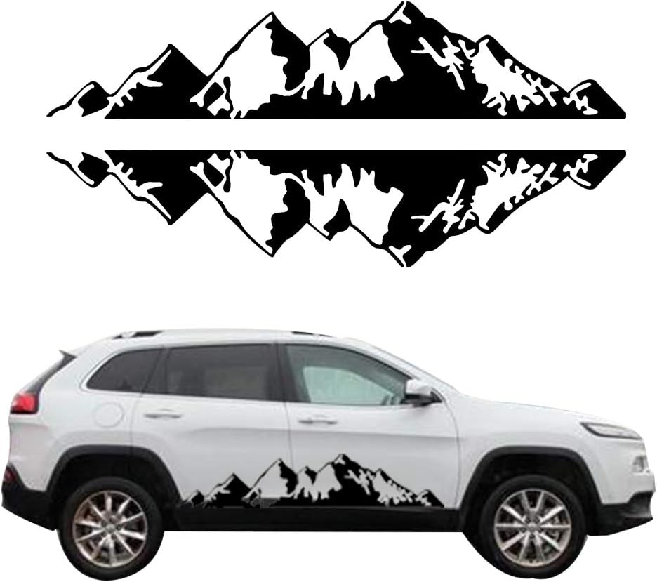 Amazon.com: giftcity Mountain Decal 1 Set Car Graphics Side Vinyl ...