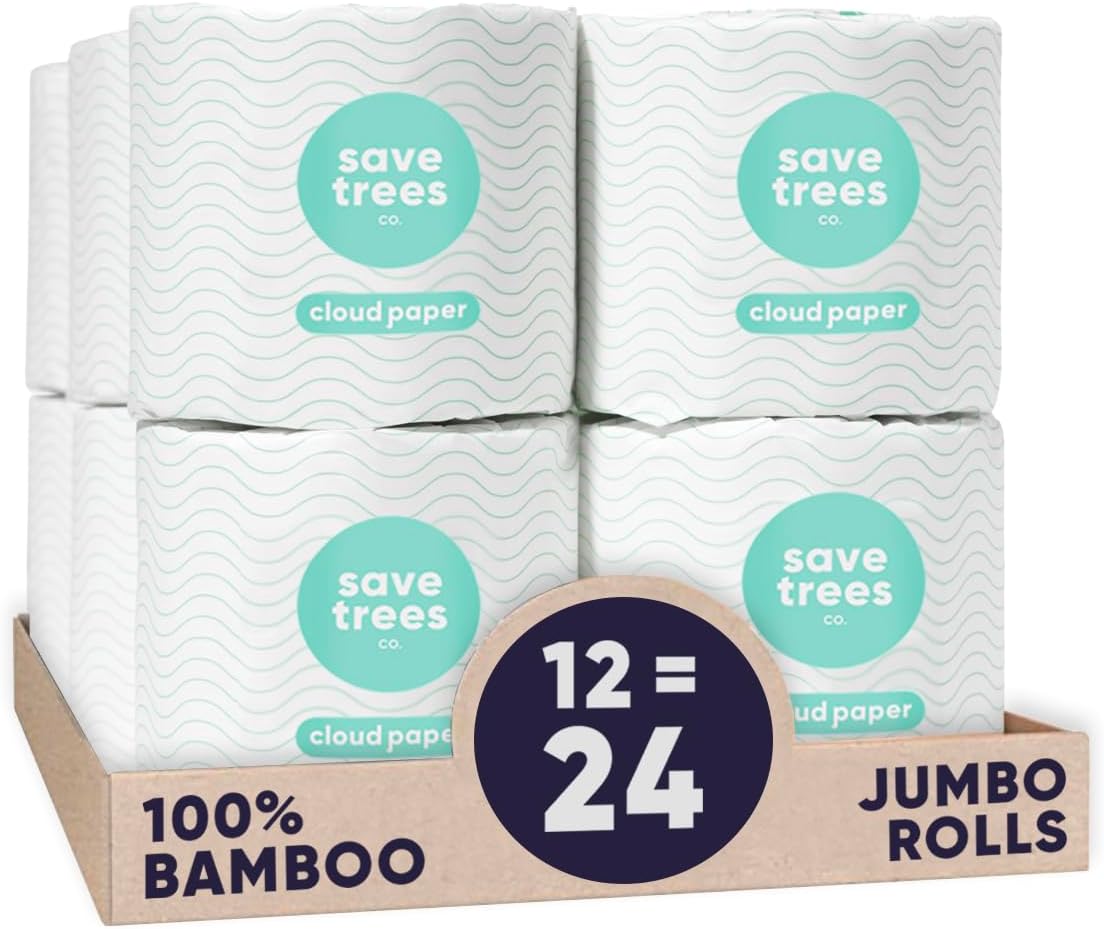 Amazon.com : Cloud Paper Bamboo Toilet Paper - 12 Rolls Of Organic ...