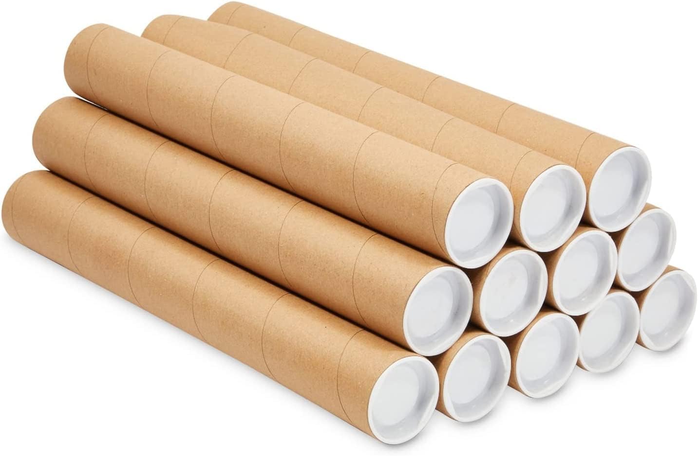 Meown A3 Brown Cardboard Postal Mailing Tubes – Rolled Document Mailer ...