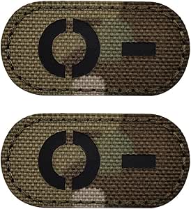 Amazon.com: 2 PCS AliPlus O- NEG Patches Blood Type Patches IR Infrared Reflective Patches Laser ...