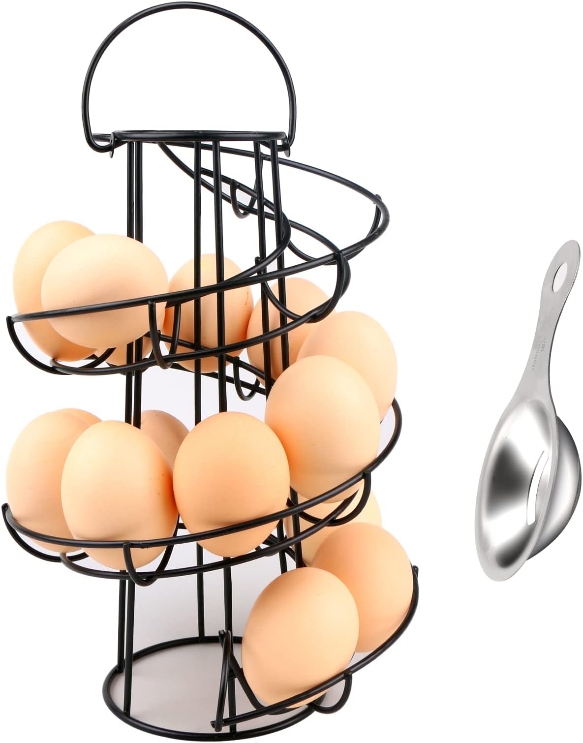 Spiral Egg Holder Kitchen Egg Storage with Egg Separator Helter Skelter ...