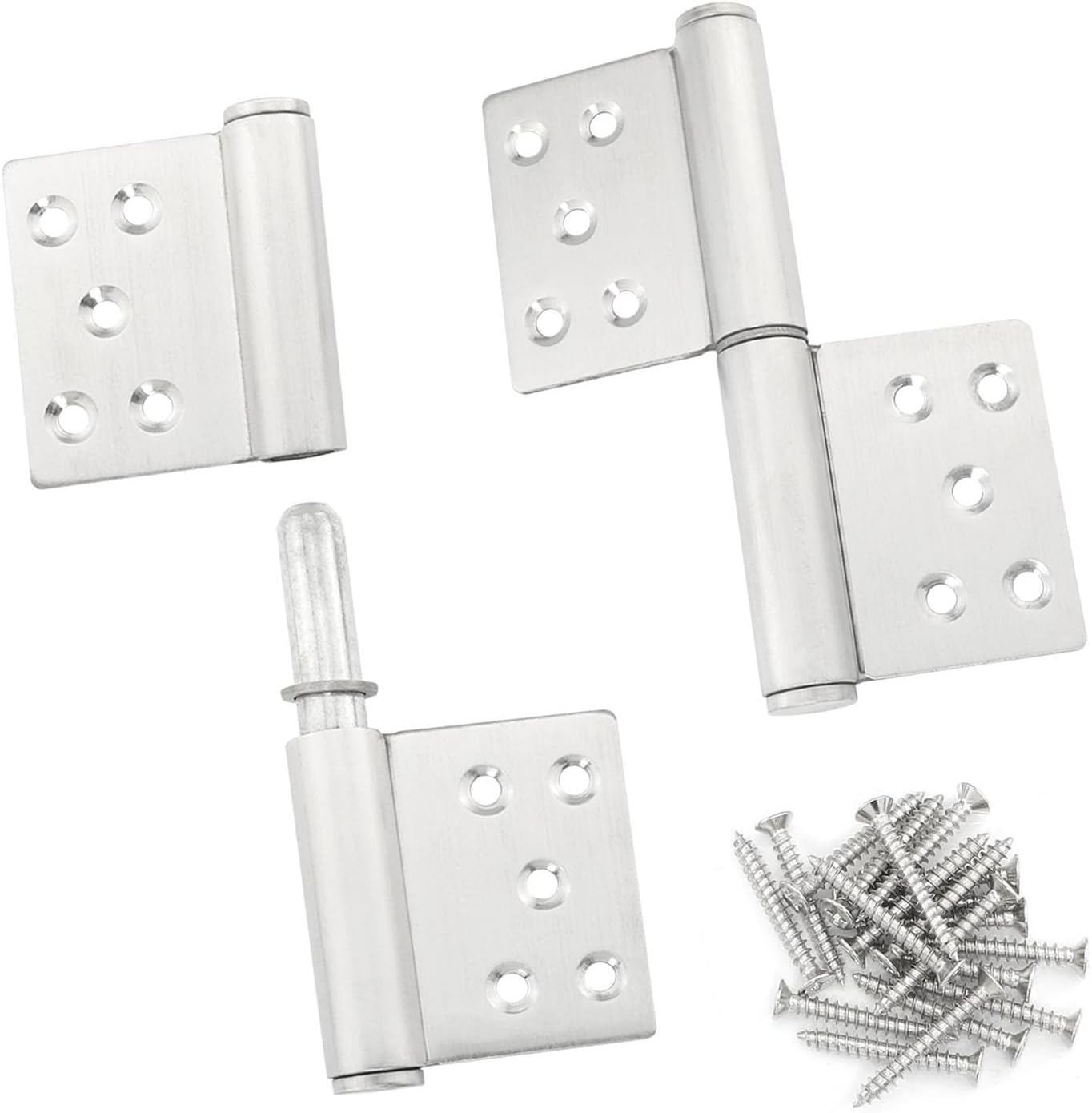 ITROLLE 2PCS Lift Off Hinges Stainless Steel Detachable Door Hinge Heavy Duty Lift Off Hinges ...