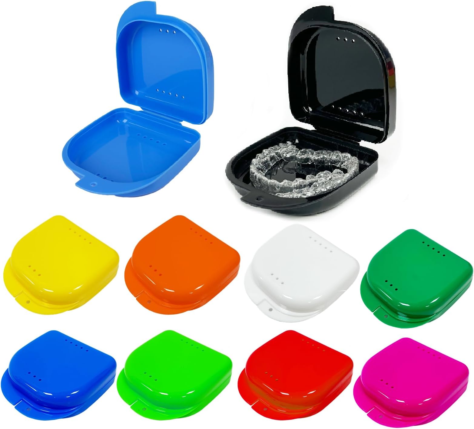 Amazon.com: Nuenen 180 Pcs Retainer Case with Vent Holes Mouth Guard ...