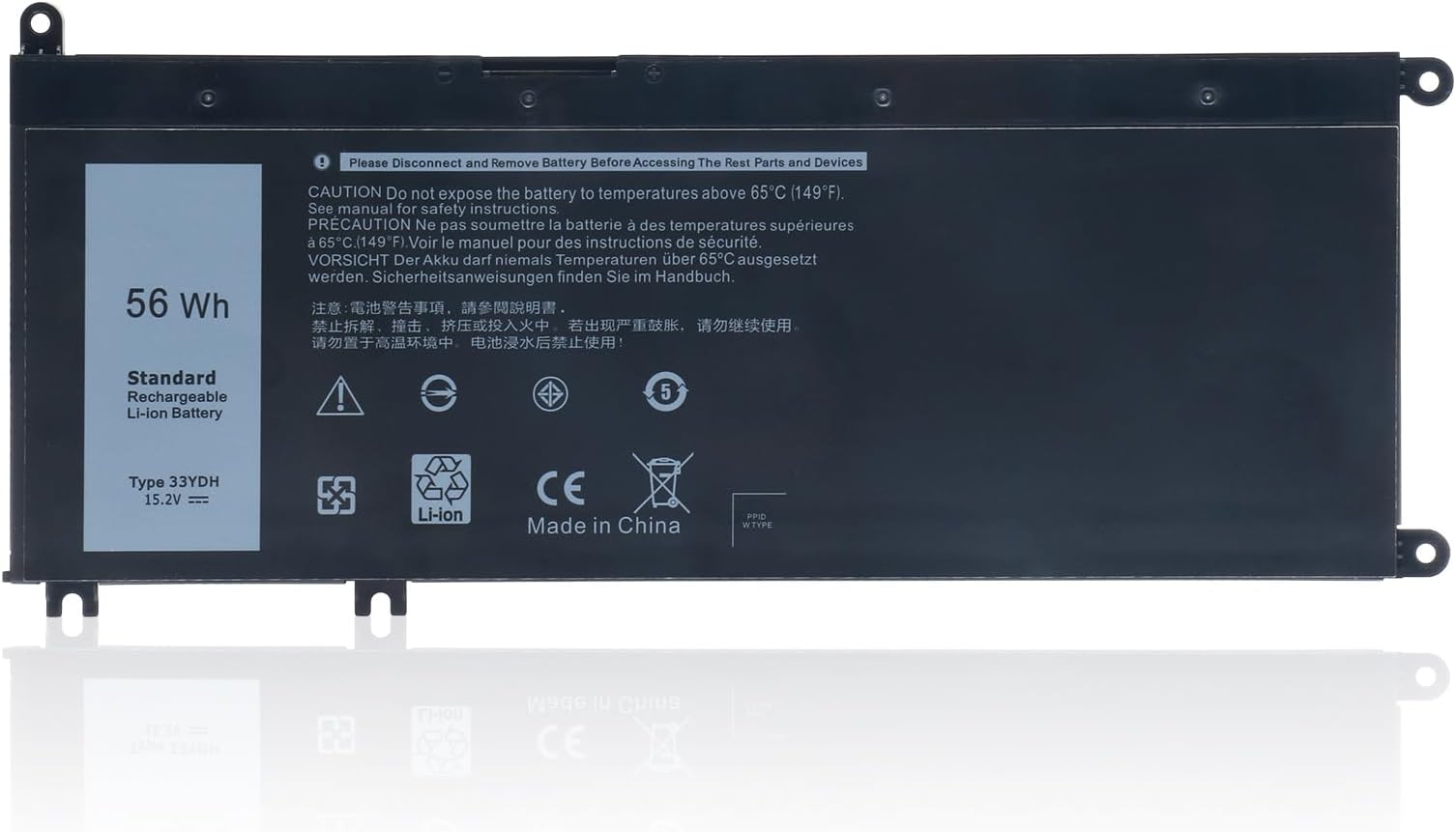 33YDH Batería para Dell Inspiron 15 7000 7570 7573 2-in-1 7577 7580 ...