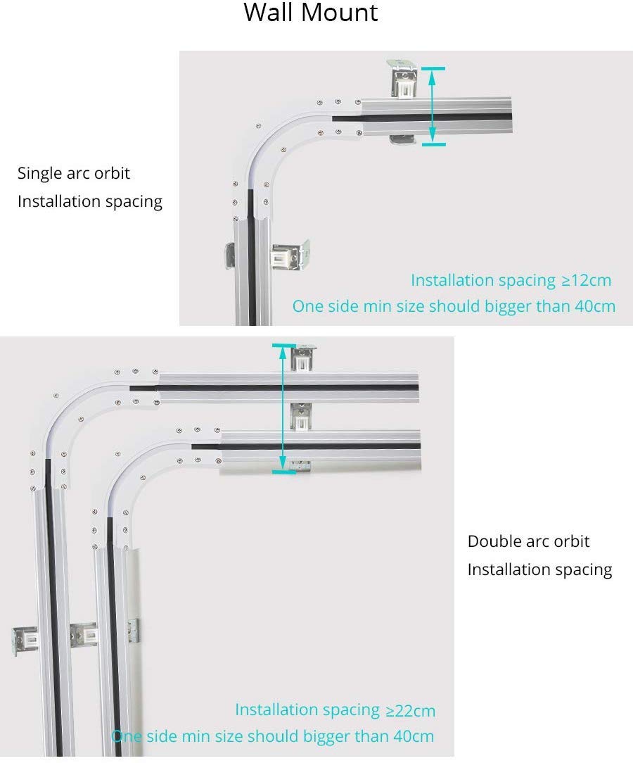 ZEMISMART 90 Degree Corner Tracks Connecter for Motorized Curtain ...