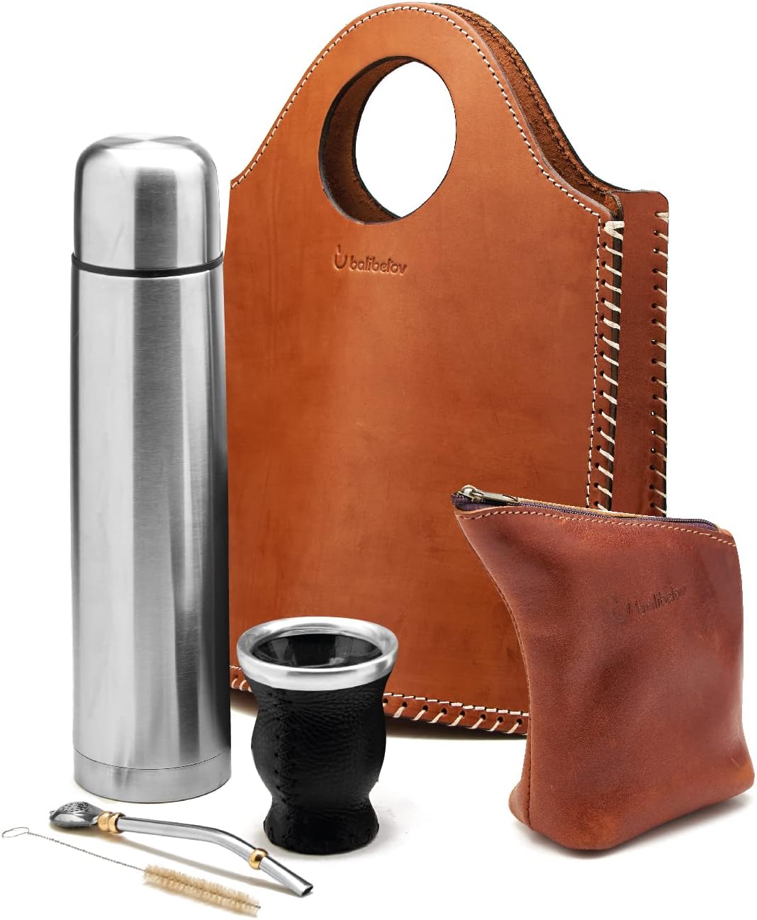 Amazon.com: BALIBETOV Complete Yerba Mate Kit - Handmade Matera Bag ...