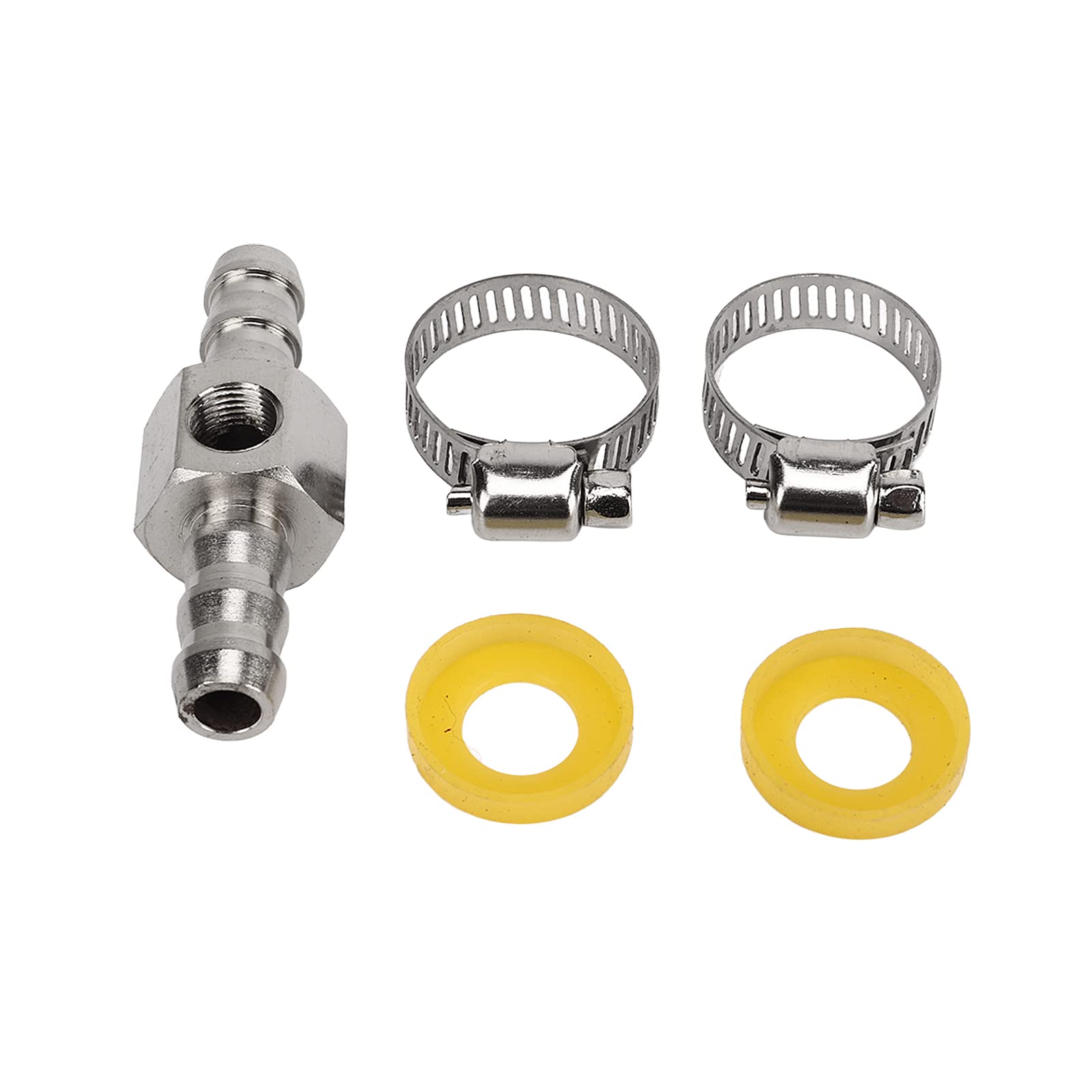 Fuel Pressure Adapter, T Fitting Adapter 304 Stainless Steel Rubber ...