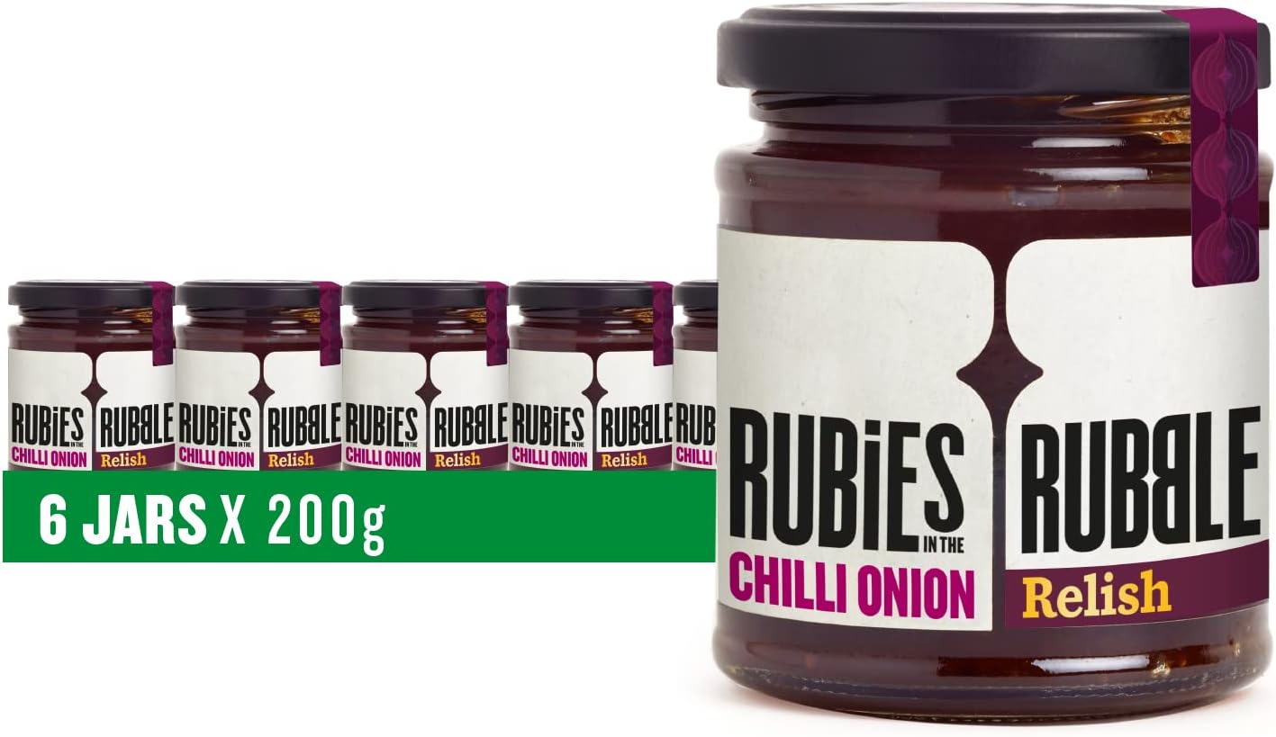 Rubies in the Rubble Chilli Onion Relish | 6 x 200g : Amazon.co.uk: Grocery