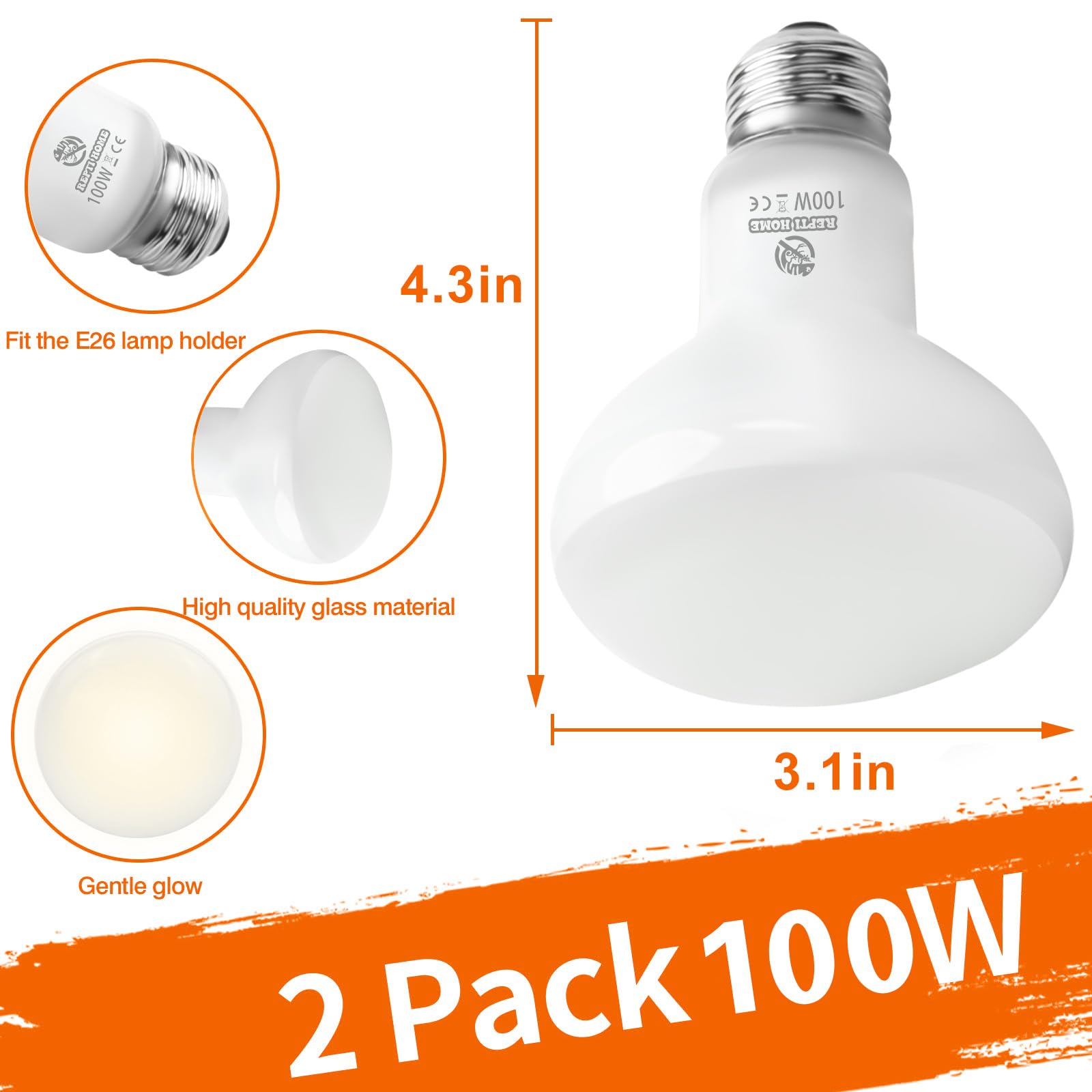 Snapklik.com : Reptile Heat Lamp Bulbs, Simulate Natural Sunlight Heat ...